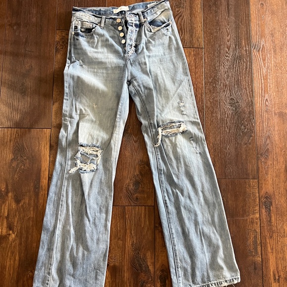 KanCan | Jeans | Kancan Light Blue Distressed Flare Jeans | Poshmark